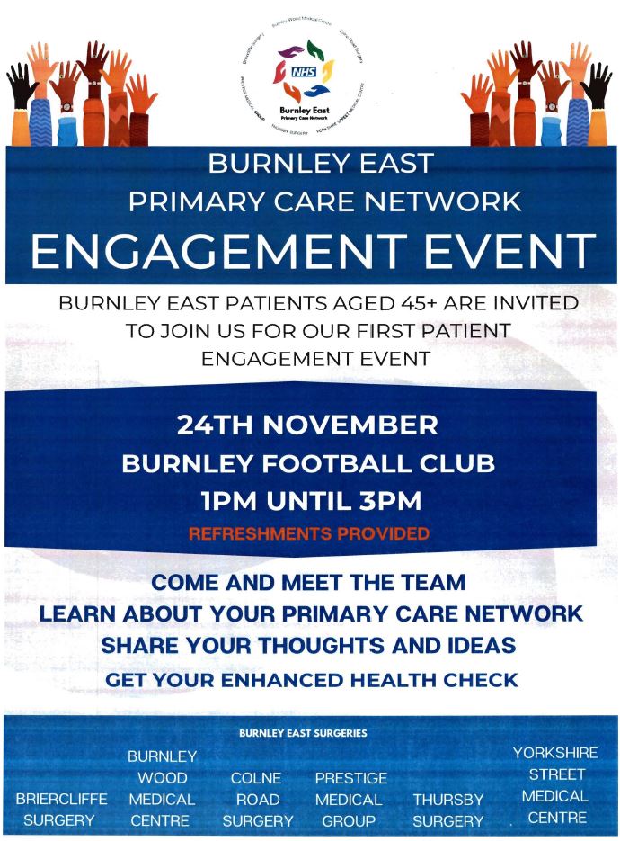 Burnley East Primary Care Network Engagement Event